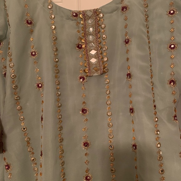 Dresses | Mint Green Indian Sharara Suit | Poshmark